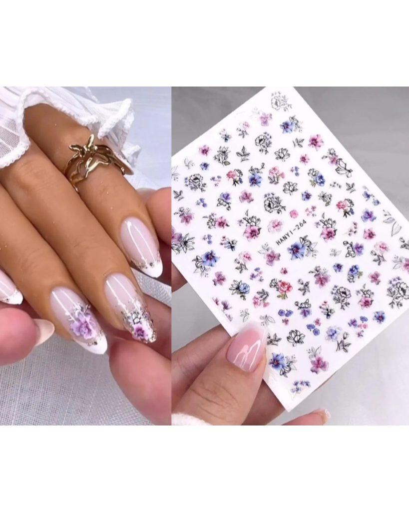 3D Flower Nail Sticker Sheet - HANYI 264 | LILYCUTE
